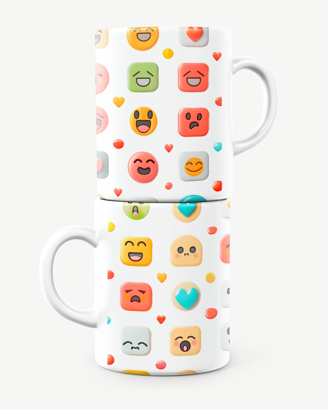 Emoji Mug, Emoticon Mug, Expression Mug, Faces Mug, Cartoon Mug, Emoji ...