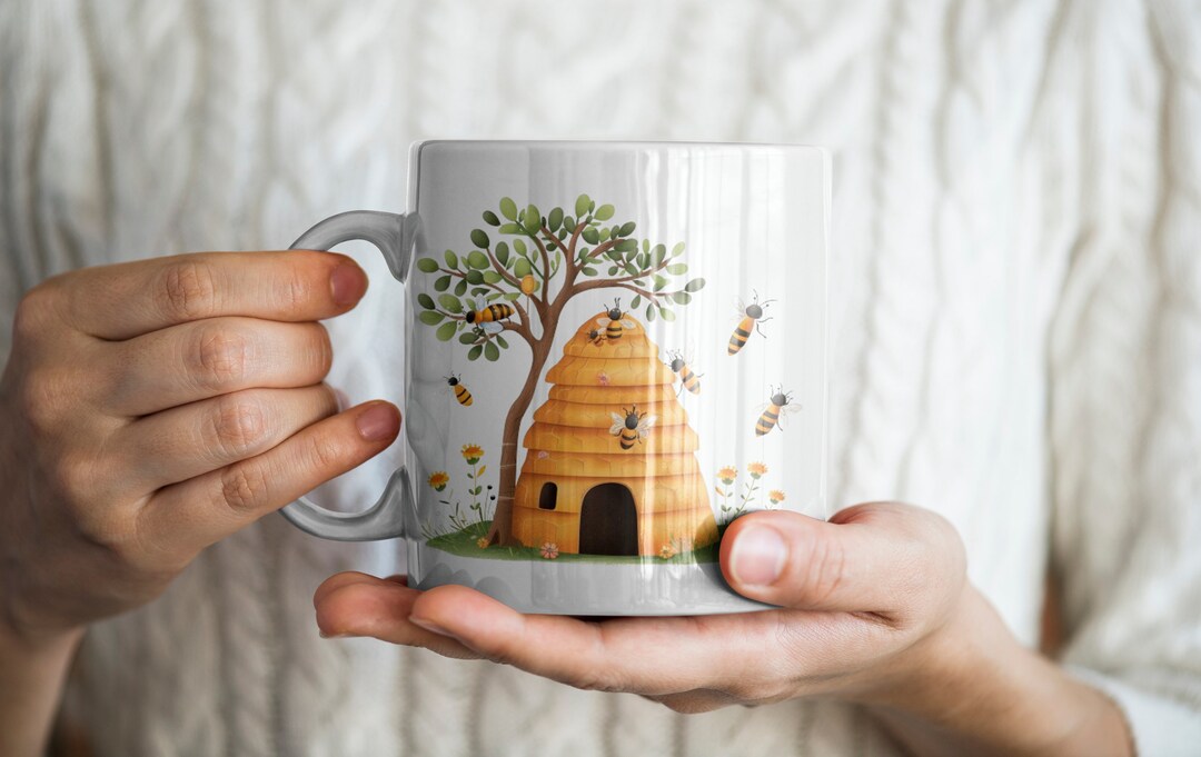 Beehive Mug, Bees Mug, Insect Mug, Spring Mug, Entomology Mug, Beehive ...
