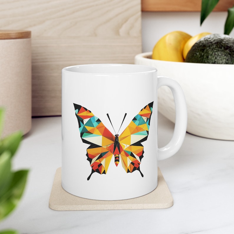 Butterfly Mug, Insect Mug, Lepidopterist Mug, Geometric Mug, Butterfly ...