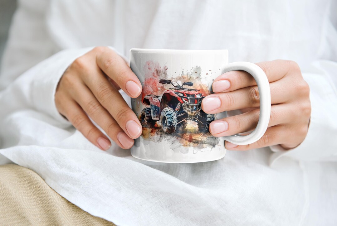 Quad Mug, ATV Mug, Vehicle Mug, Transportation Mug, Travel Mug, Quad ...