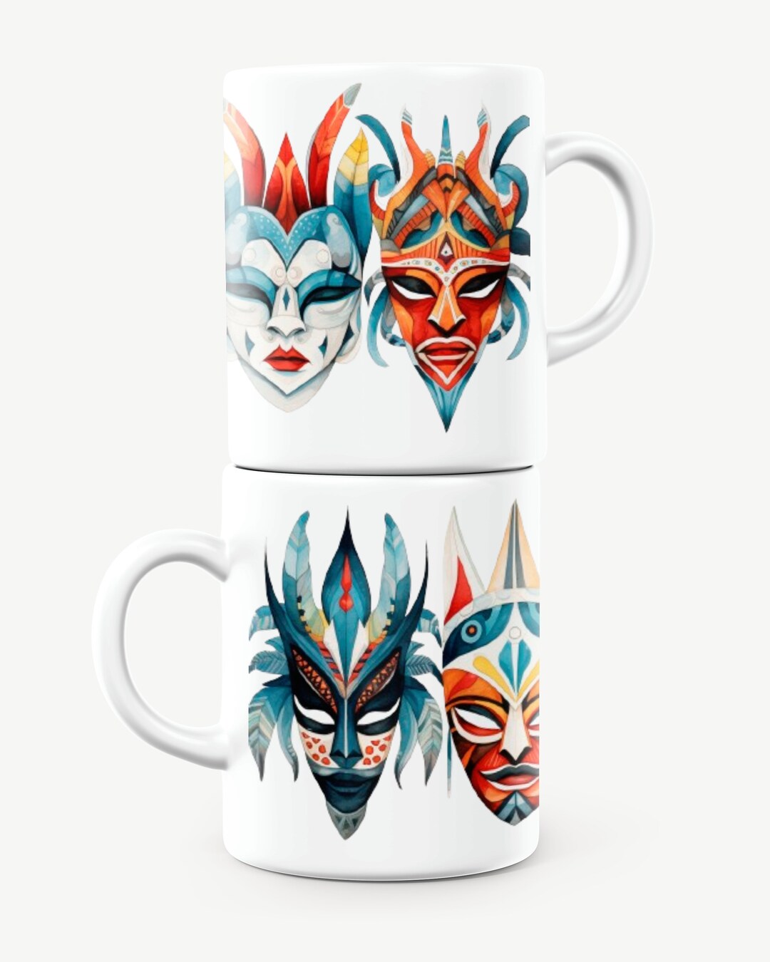 Tribal Mask Mug, Native Mug, Mask Mug, Traditional Mug, Tribal Mask ...