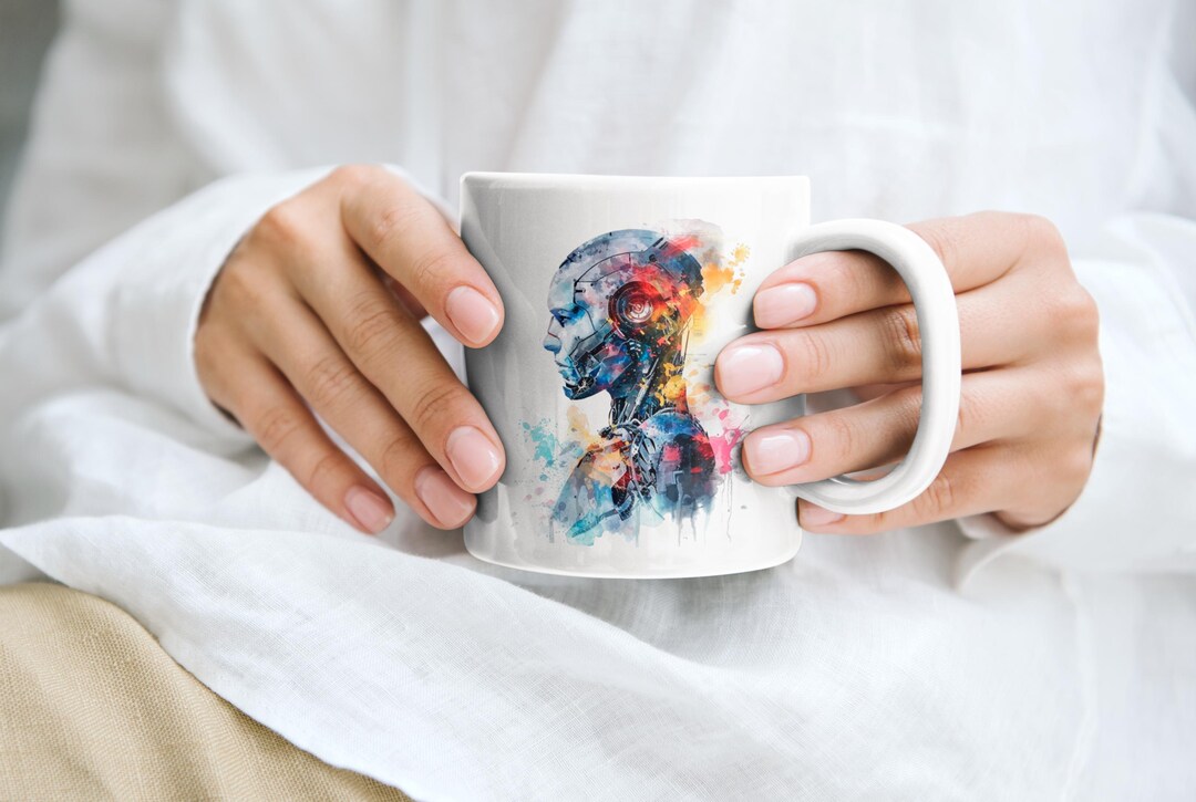 Robot Mug, Robotics Mug, Technology Mug, Sci-fi Mug, Bionic Mug, Robot ...