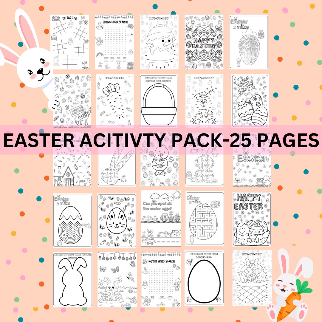 Easter Coloring Pages, Activity Packet, Coloring, Easter Maze, Games ...
