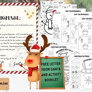 Letter to Santa, Free Bonus Coloring Pages, Dear Santa, Printable ...