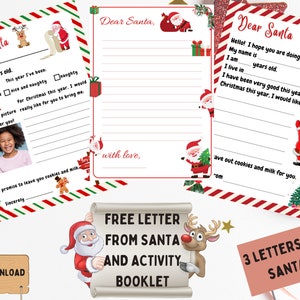 Letter to Santa, Free Bonus Coloring Pages, Dear Santa, Printable ...
