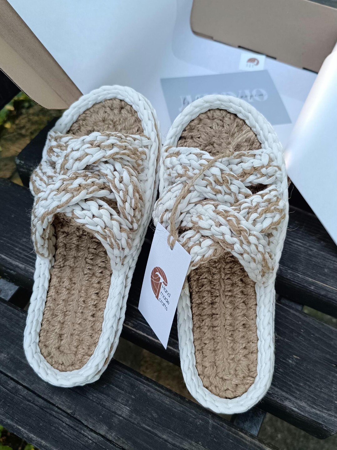 Handmade Cotton Flip-flops | Natural Jute Insole Rubber Sole | Stylish ...