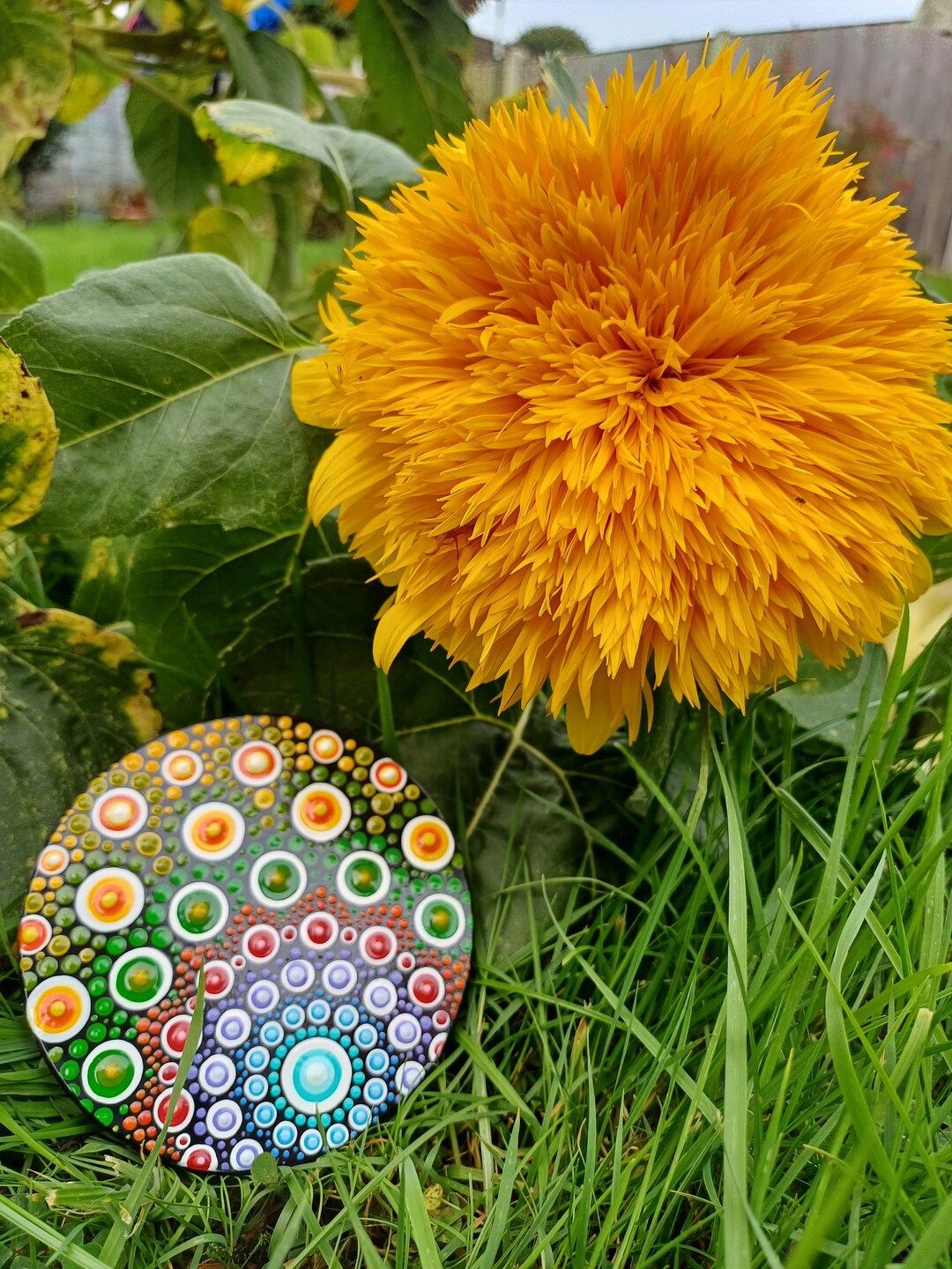 Hand Painted Ceramic Mandala 'coaster'. - Etsy