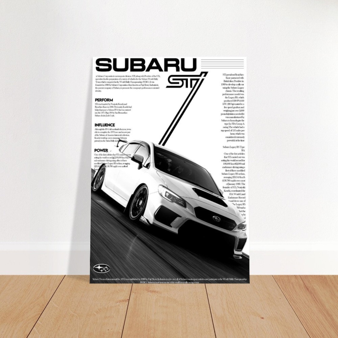 Subaru STI Póster de papel semibrillante premium - Etsy México