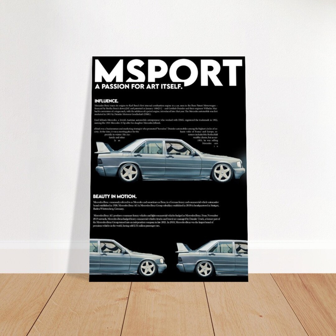 Mercedes 190e Premium Semi-glossy Paper Poster - Etsy