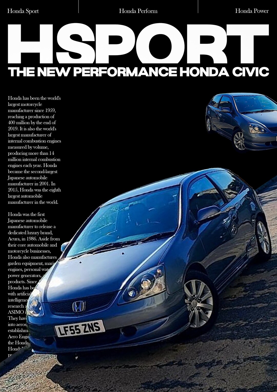 Honda Civic Digital Poster - Etsy