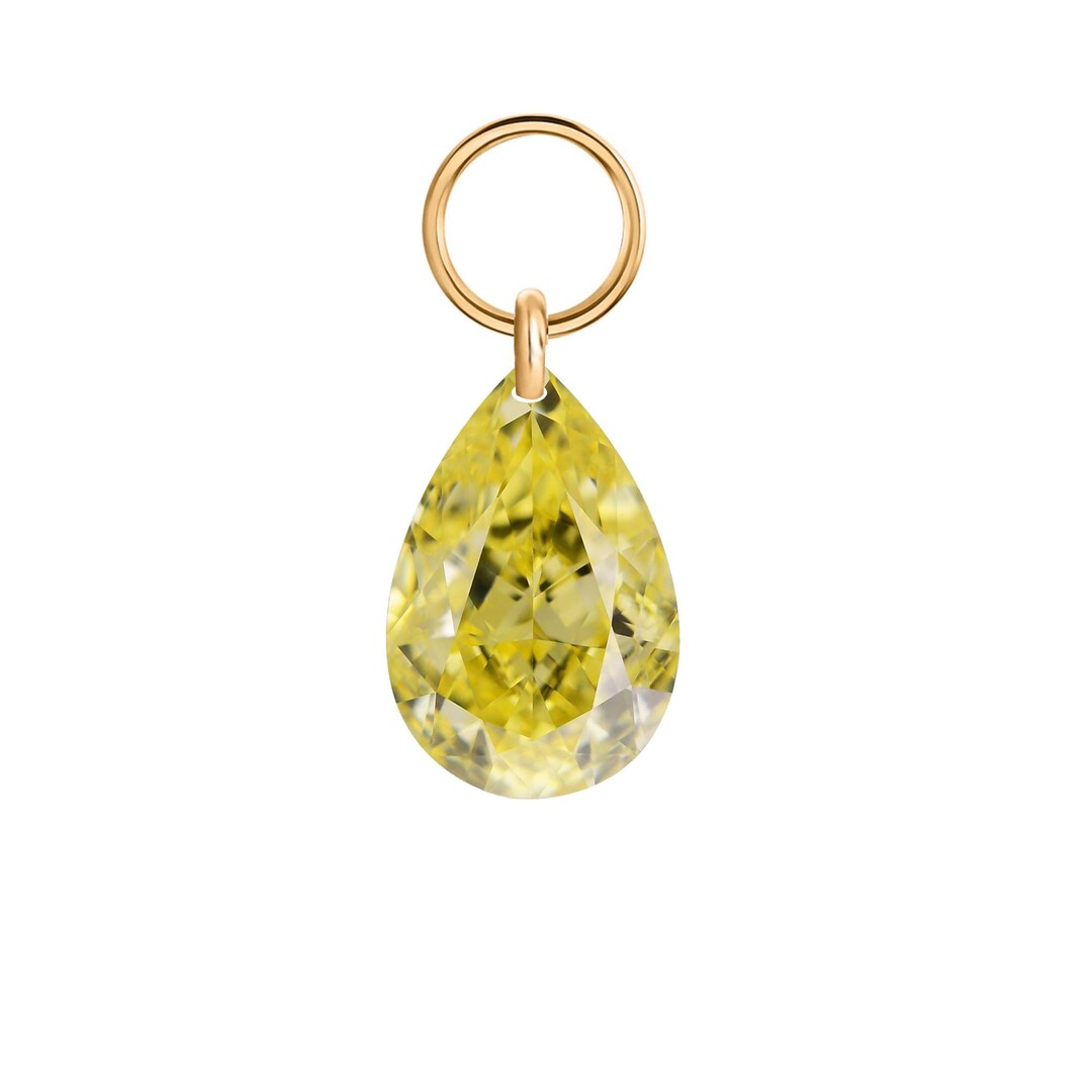 CVD VVS-1 Lab Diamond Pear Shape Floating Pendant, Loose Solitaire ...