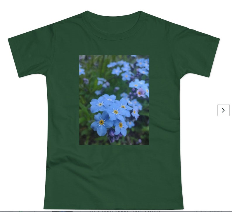 Women's Forget-me-not T-shirt 100% Cotton - Etsy