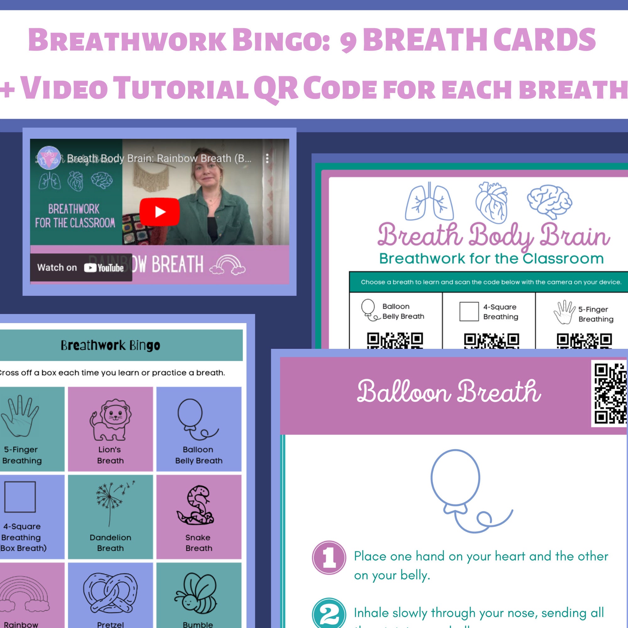 Breathwork Bingo! | SEL Center for Elementary Classroom | Homeschool ...
