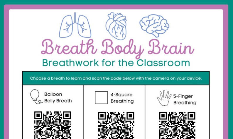 Breathwork Bingo! | SEL Center for Elementary Classroom | Homeschool ...