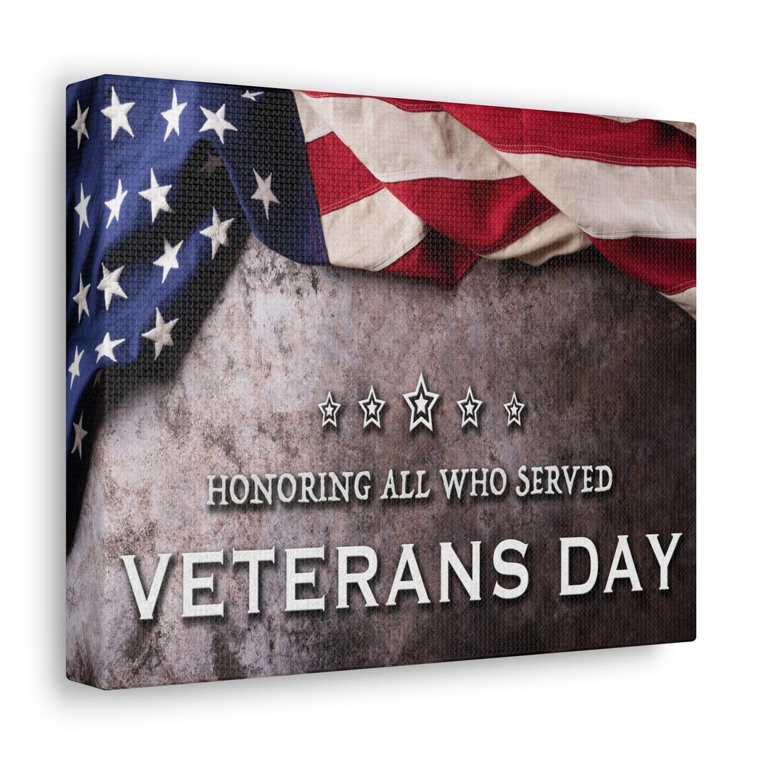 Veterans Day Wall Art Canvas Framed Wall Art Wall Decor Military Gift ...