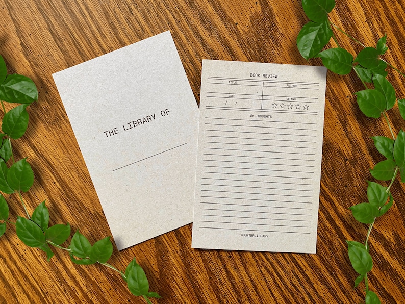Book Review Card | Reading Log | Book Club | Bookish Gifts | Book Lover ...
