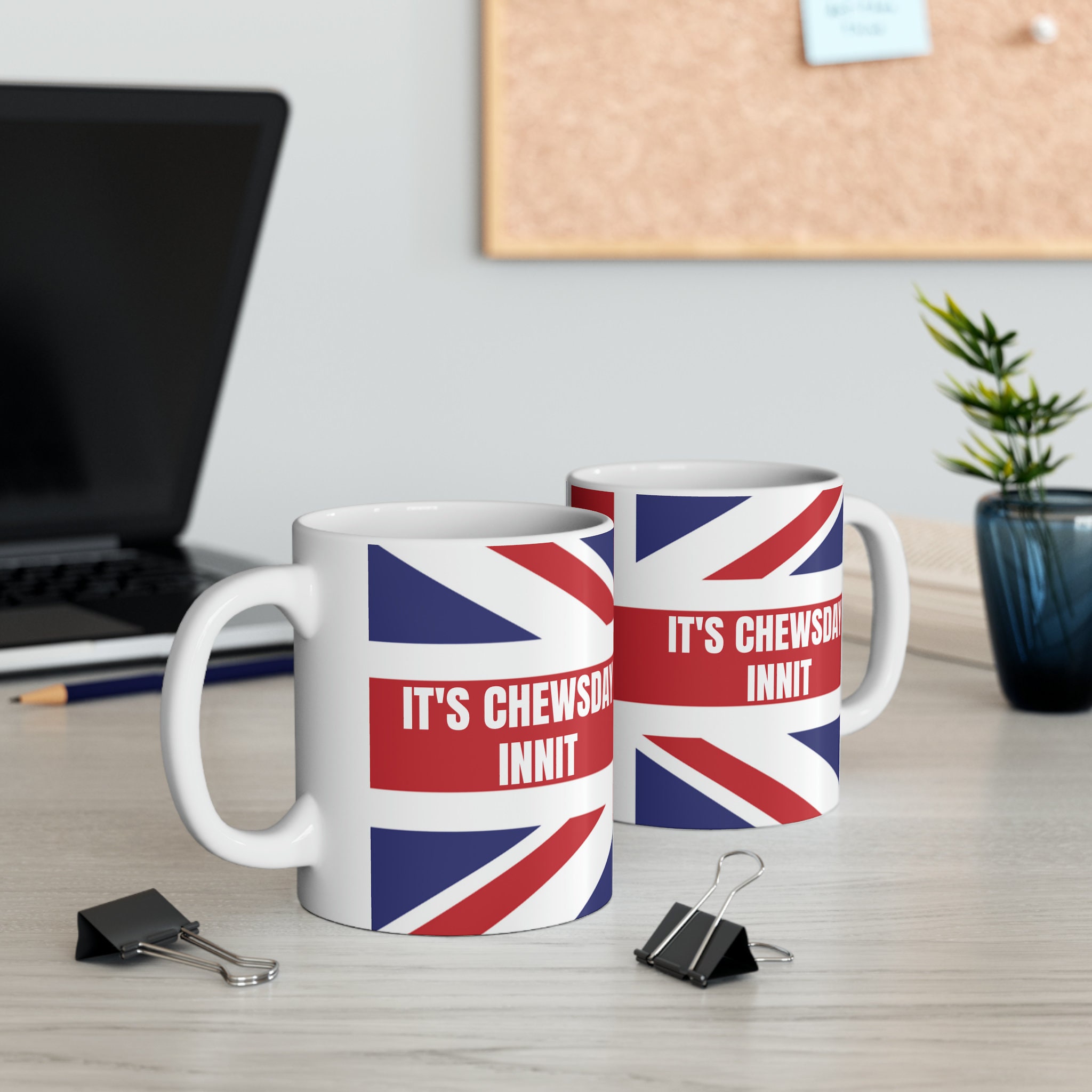 It's Chewsday Innit Mug Cute British Coffee Cup Fun Gift for Partner ...