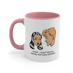 Vintage 1950s Cartoon Humor Mug Retro Comic Mug Double-sided Design Mid ...