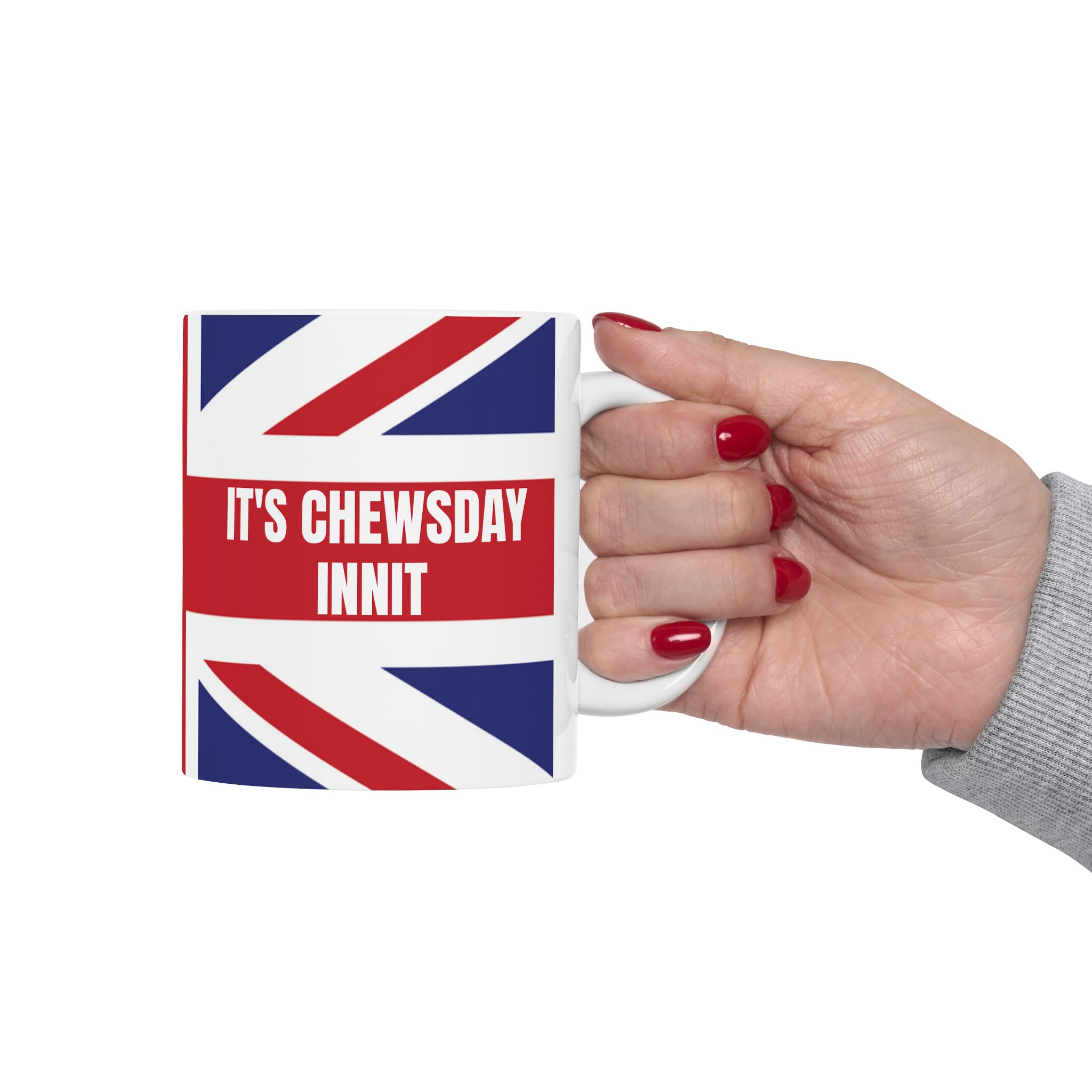 It's Chewsday Innit Mug Cute British Coffee Cup Fun Gift for Partner ...