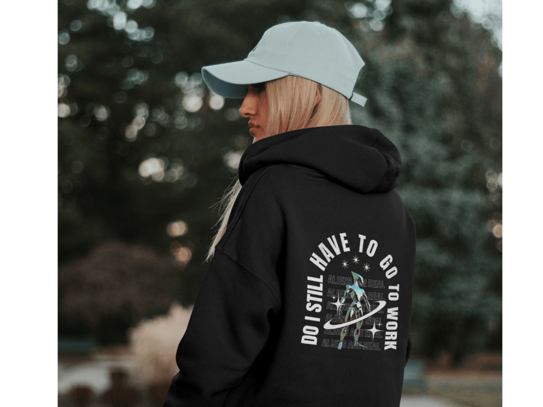 Retro Alien Hoodie Fun Aliens Exist Sweater, Unique UFO Gift, Funny ...