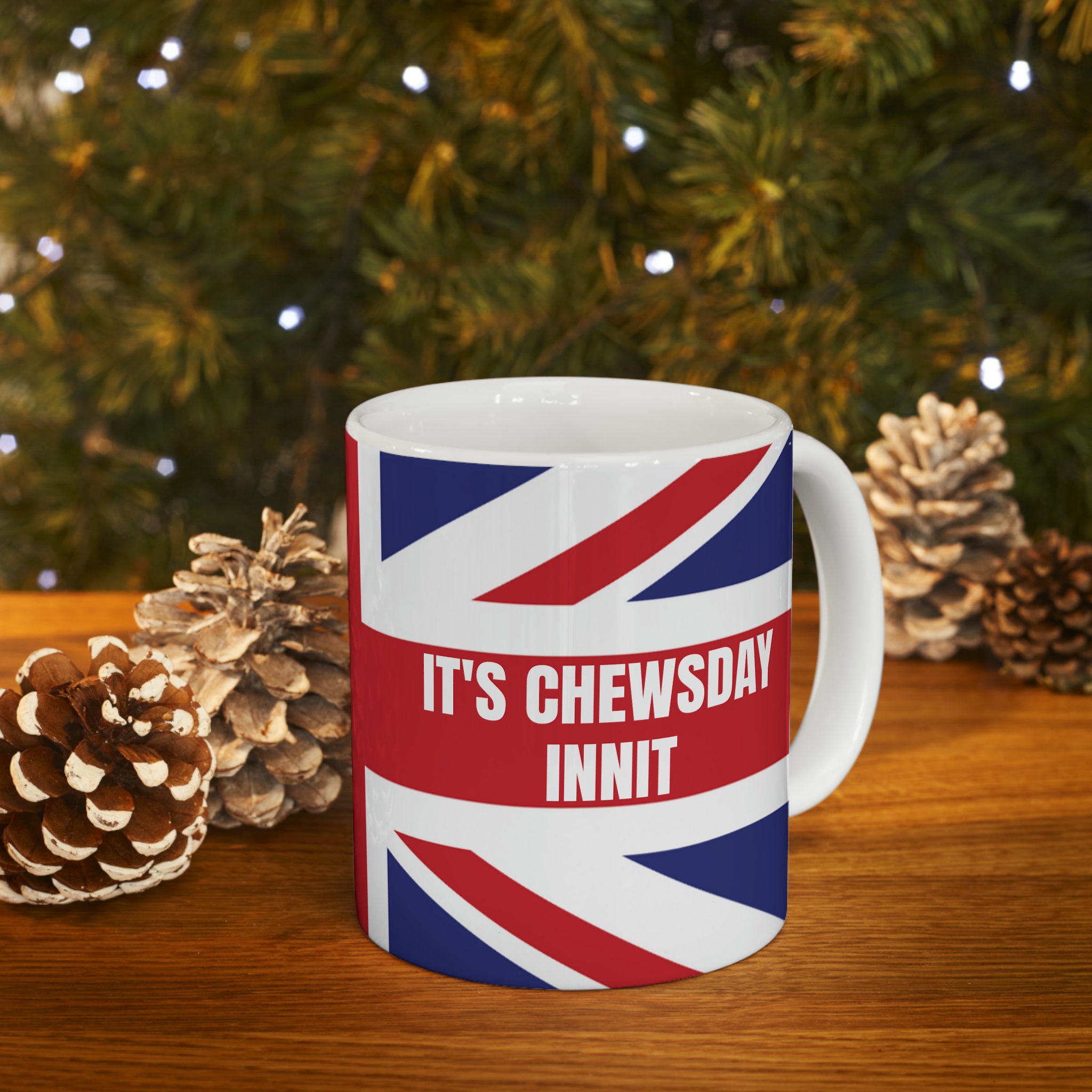 It's Chewsday Innit Mug Cute British Coffee Cup Fun Gift for Partner ...