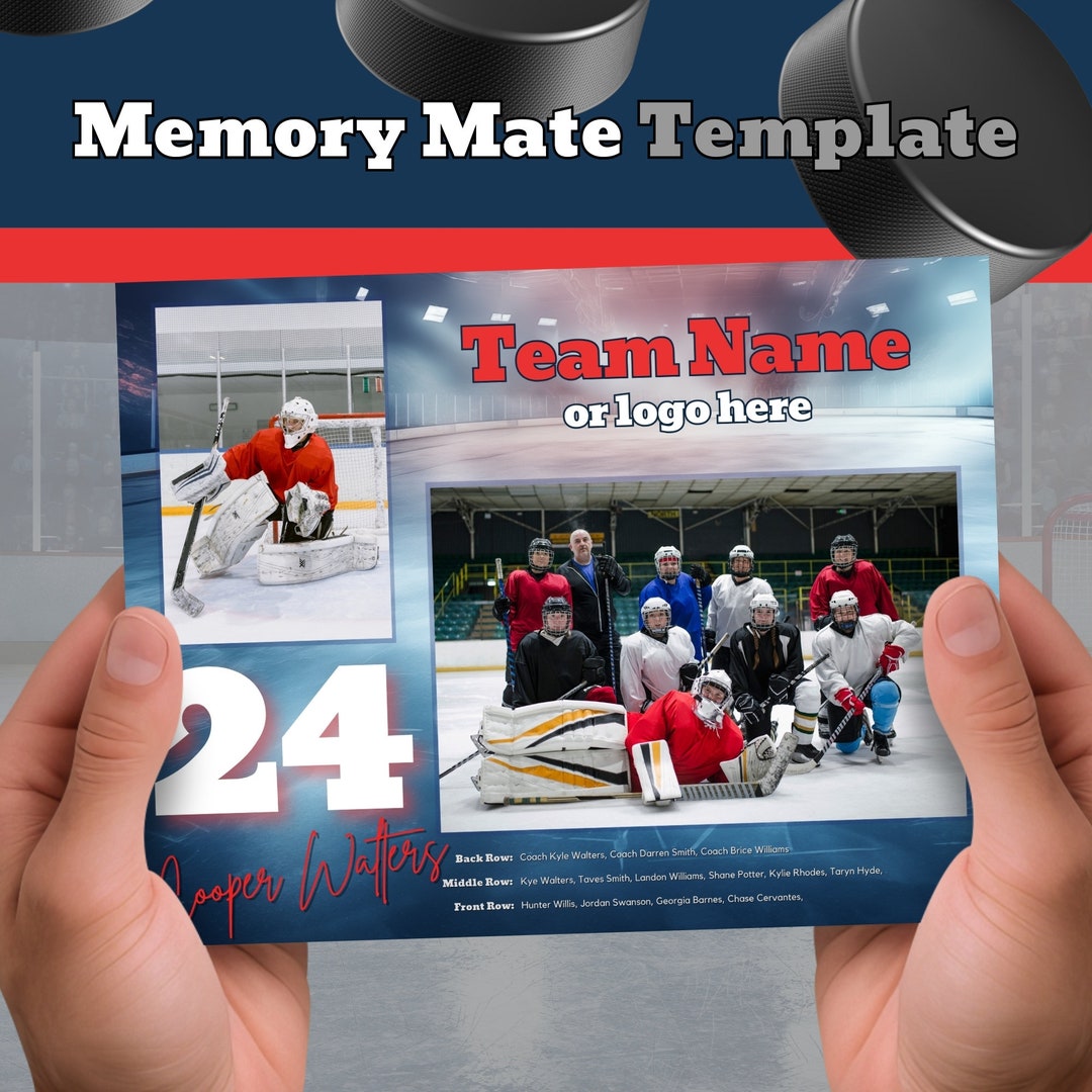 Hockey Memory Mate TEMPLATE Bhdmm003 - Etsy