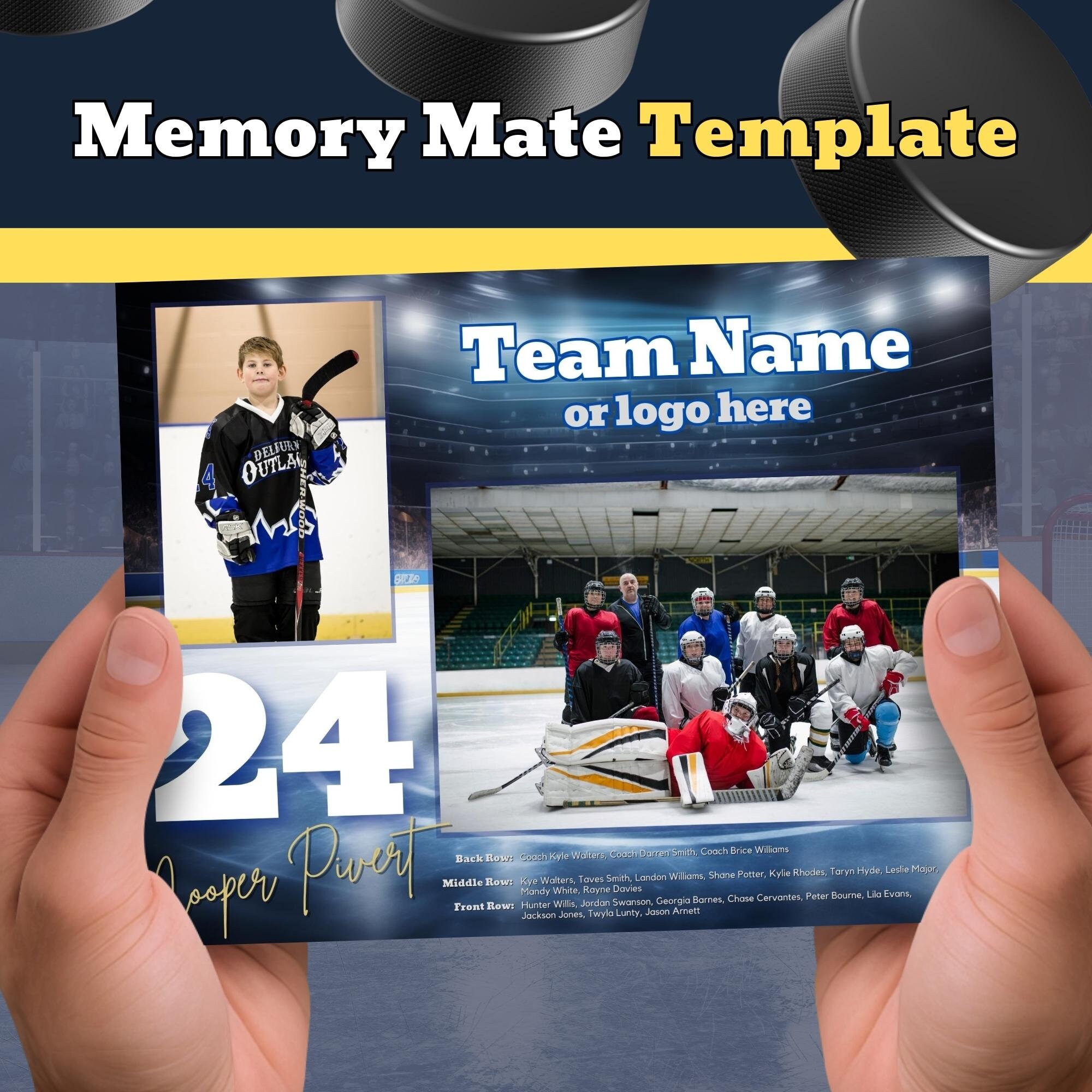Hockey Memory Mate TEMPLATE Bhdmm001 - Etsy
