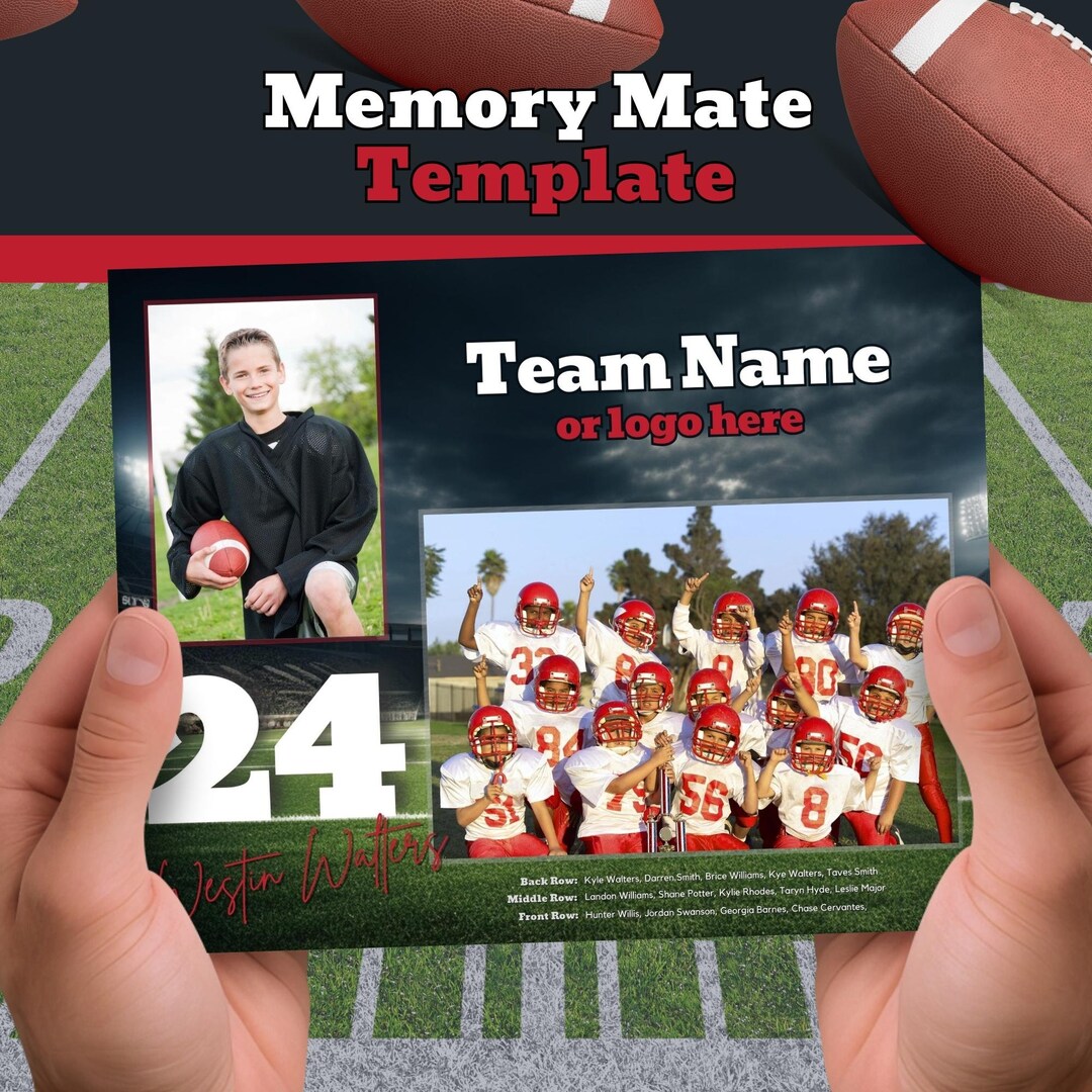 Football Memory Mate TEMPLATE Bhdmmf001 - Etsy