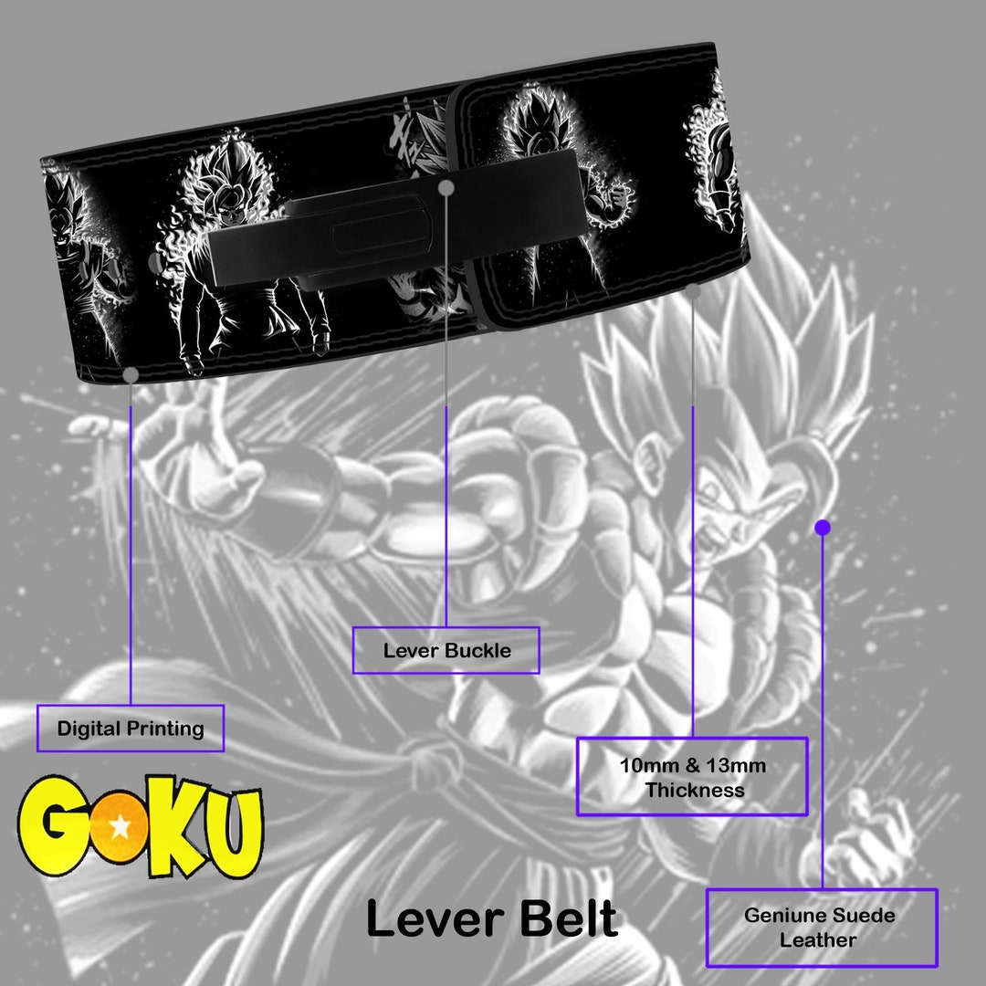Dragon Ball Z Anime Lever Belt Powerlifting Belt Goku Lever Lifting ...