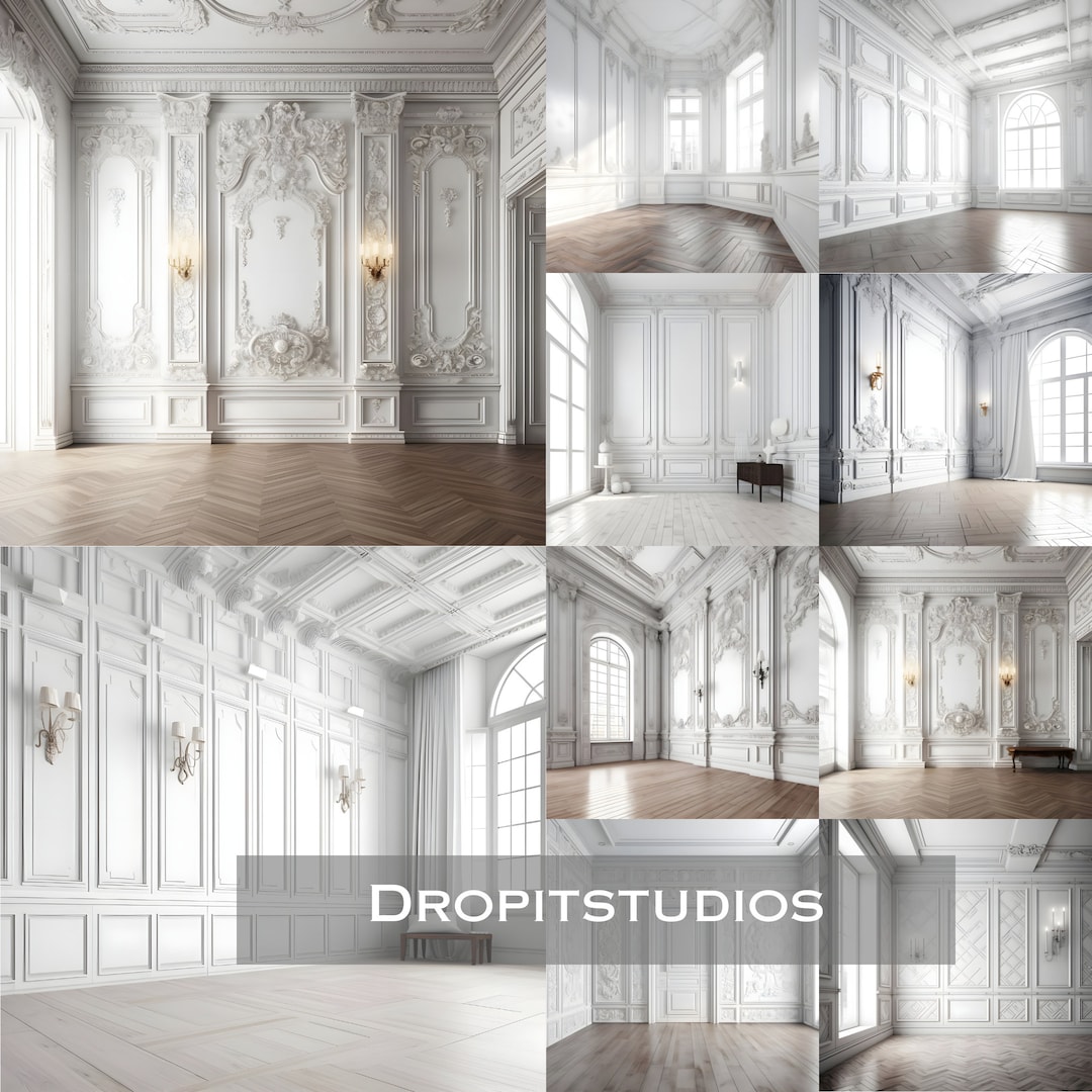 10 White Paneled Wall Digital Backdrops Download Backdrops Fine Art ...