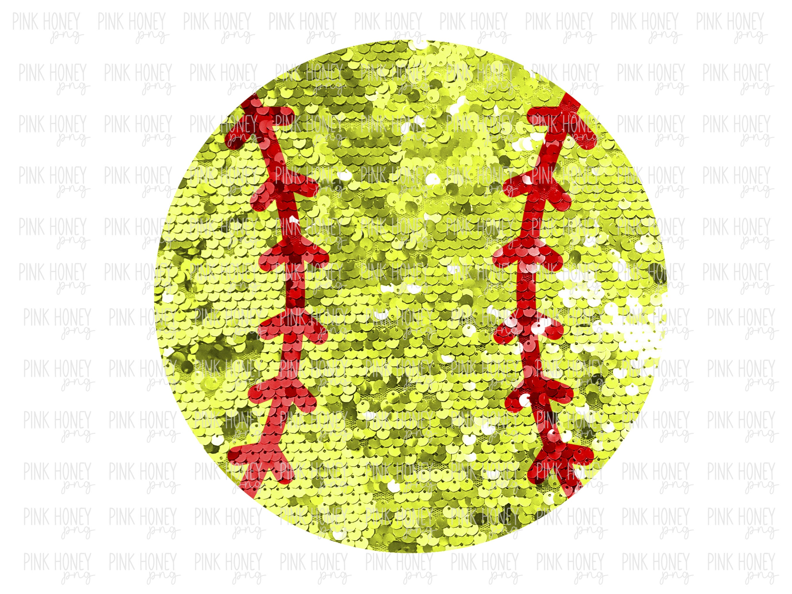 Red Sequin Glitter Softball PNG Glitter Softball Png Digital Design ...