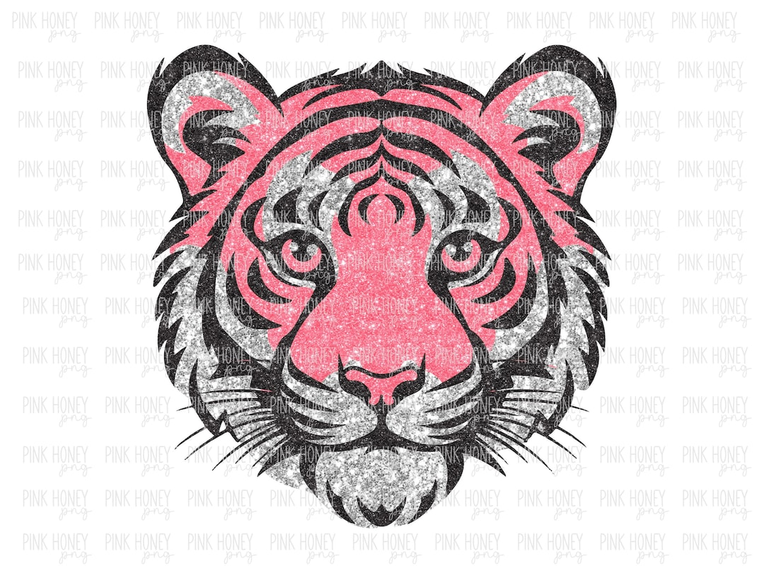 Pink Tiger Png Glitter Pink Tiger Png Design Lets Go Tigers PNG Pink ...