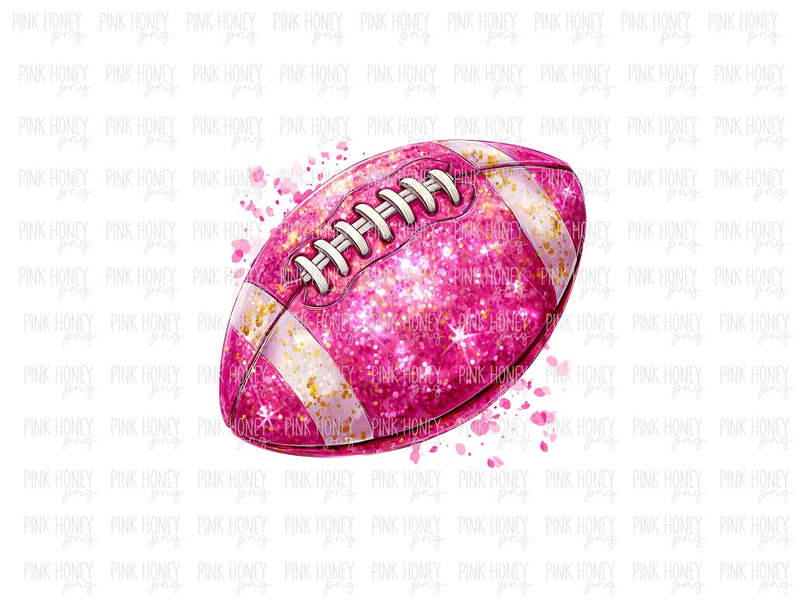 Pink GLITTER Football PNG | Glitter Football PNG | Football Png ...