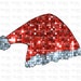 Sequin Santa Hat PNG Glitter Christmas Png Cute Sparkly Digital Design ...