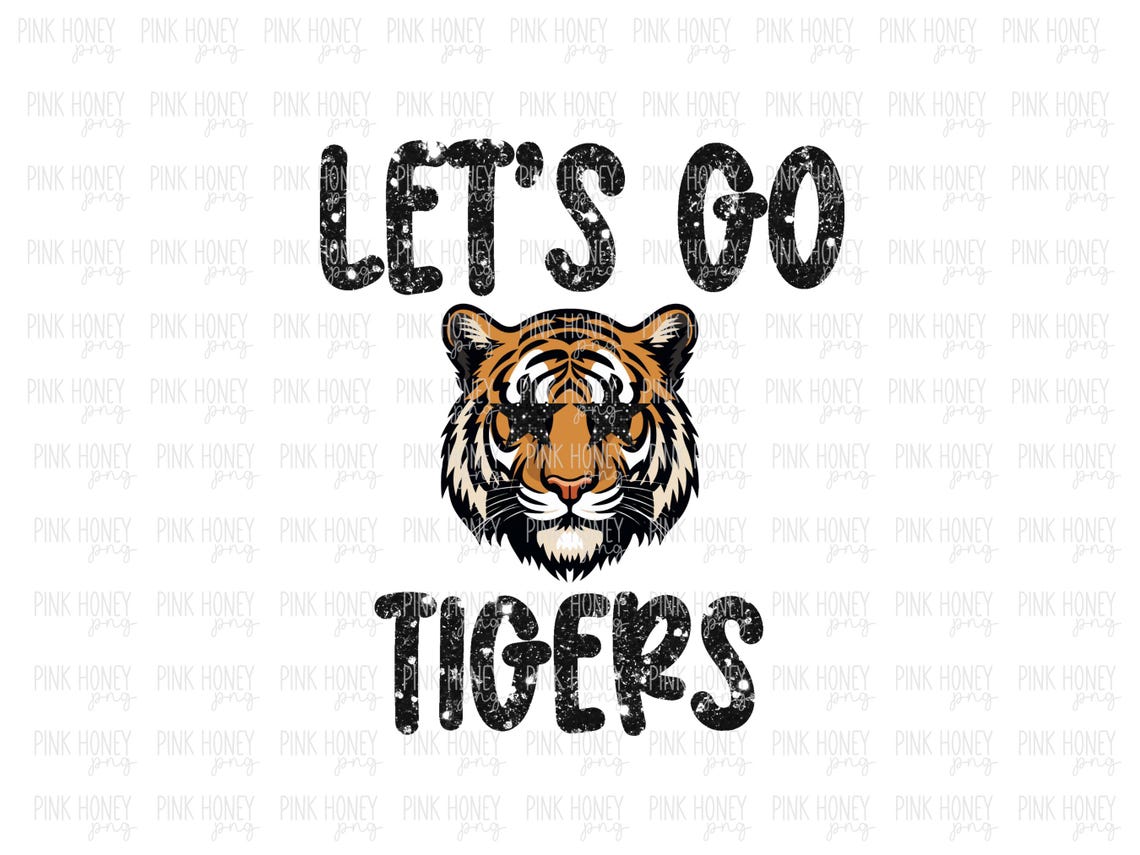 Lets Go Tigers PNG Tigers Png Go Tigers PNG Football PNG Glitter Tigers Png Sequin Tigers ...