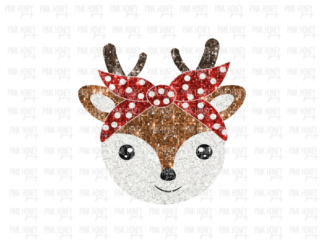 Glitter Reindeer PNG Glitter Christmas Digital Download Cute Reindeer ...