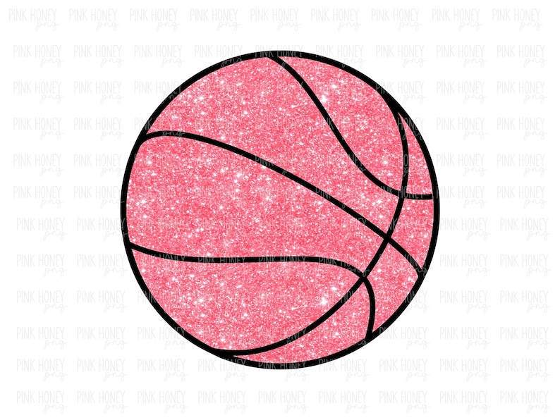Pink GLITTER Basketball PNG Pink Basketball Png Sequin Basketball PNG ...