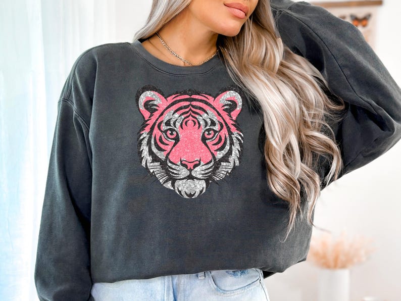 Pink Tiger Png Glitter Pink Tiger Png Design Lets Go Tigers PNG Pink ...