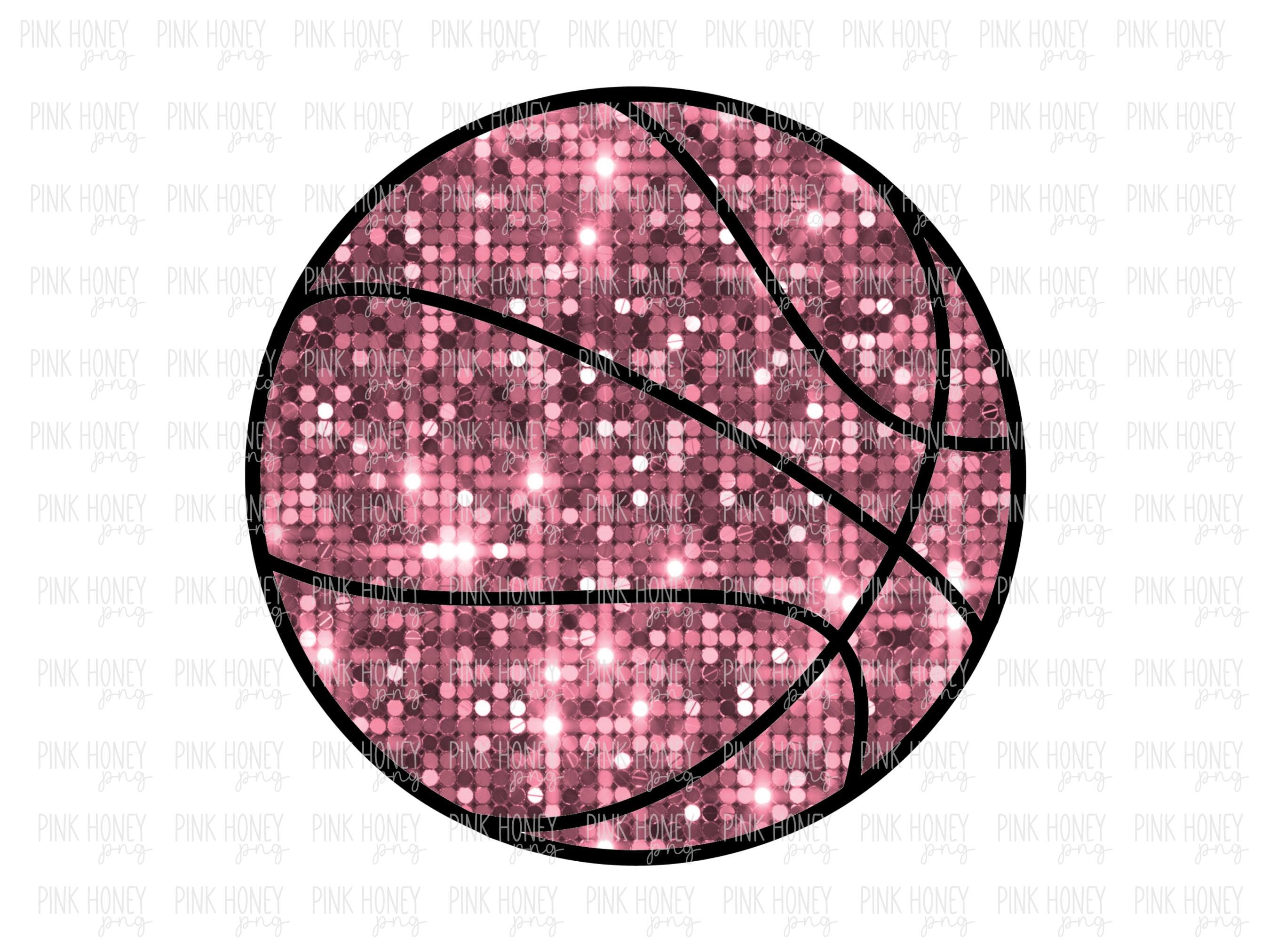 GLITTER Basketball Pink Basketball PNG Sequin Basketball PNG Basketball ...