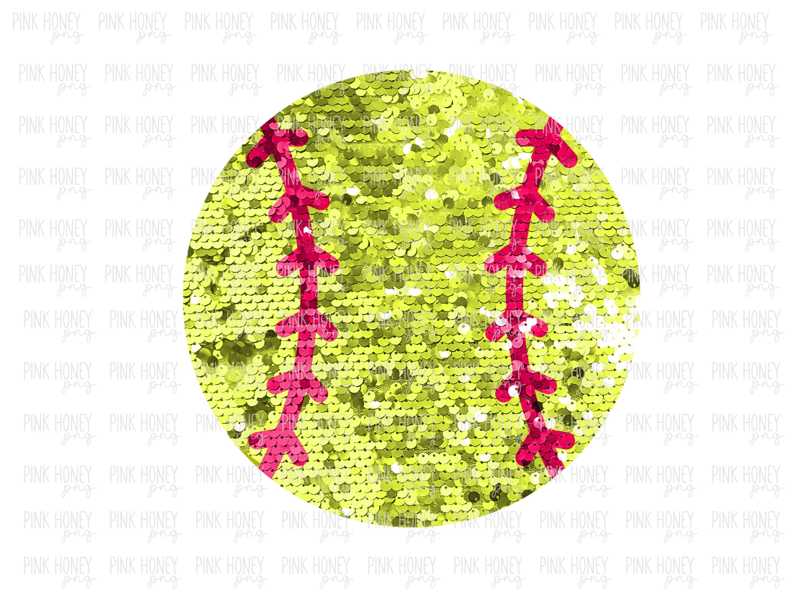 Pink Sequin Glitter Softball PNG Glitter Softball Png Digital Design ...