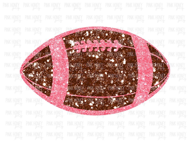 Pink GLITTER Football PNG Pinkout Football PNG Football Png Sports ...