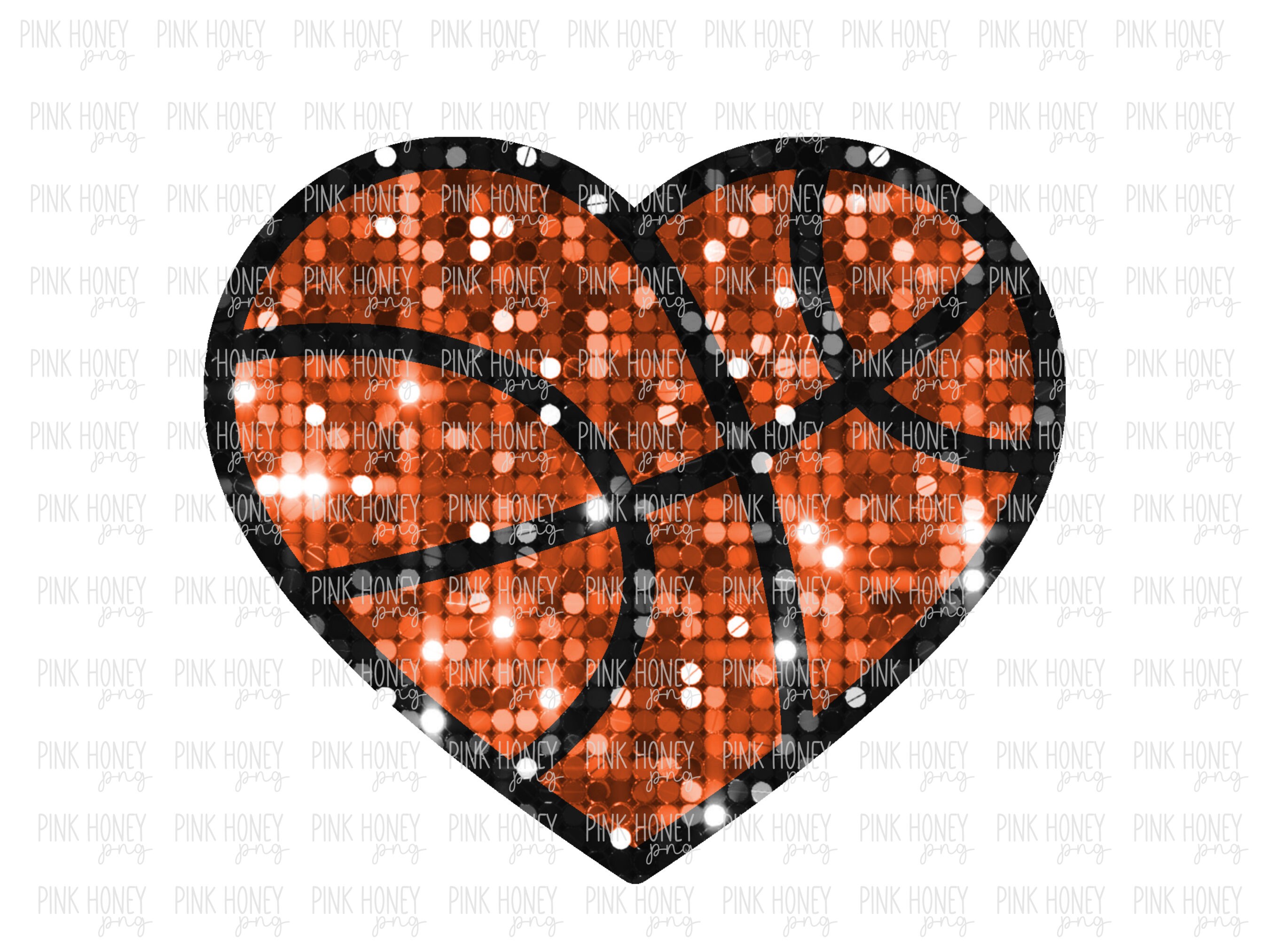GLITTER Heart Basketball PNG Sequin Basketball PNG Basketball Png ...