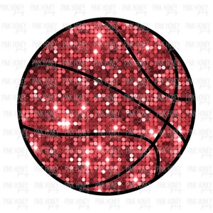 GLITTER Basketball Red Basketball PNG Sequin Basketball PNG Basketball ...