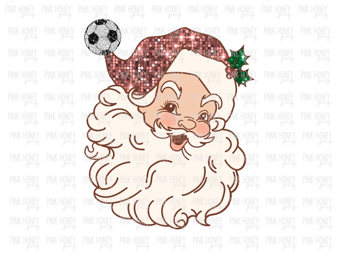 Santa PNG | Soccer Santa PNG | Glitter Soccer PNG - Etsy