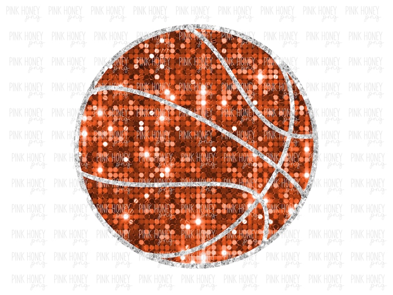 Silver GLITTER Basketball PNG Sequin Basketball PNG Basketball Png ...
