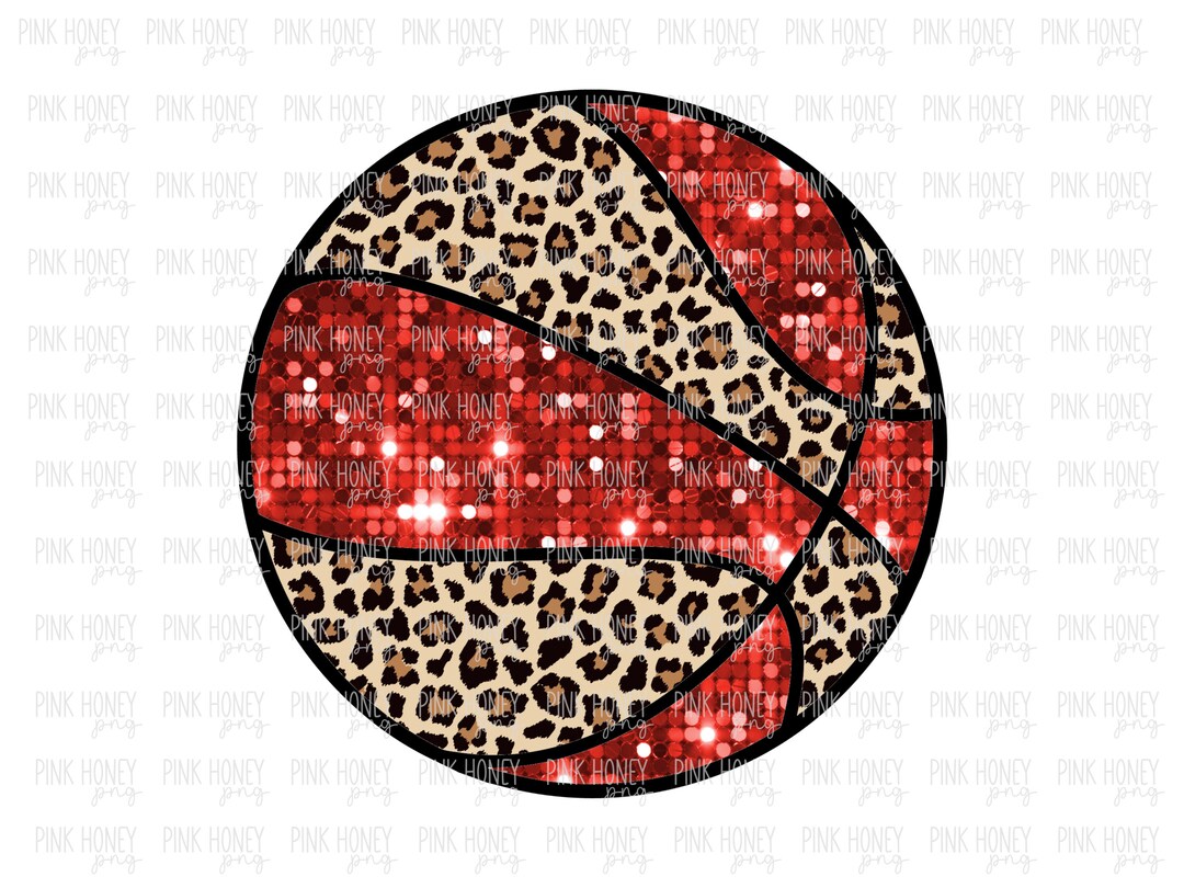 GLITTER Leopard Basketball PNG Sequin Basketball PNG Basketball Png ...