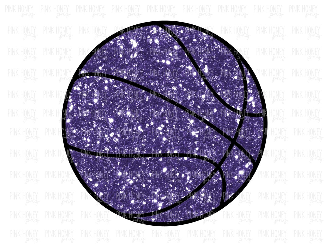 Purple GLITTER Basketball PNG Purple Basketball Png Sequin Basketball ...