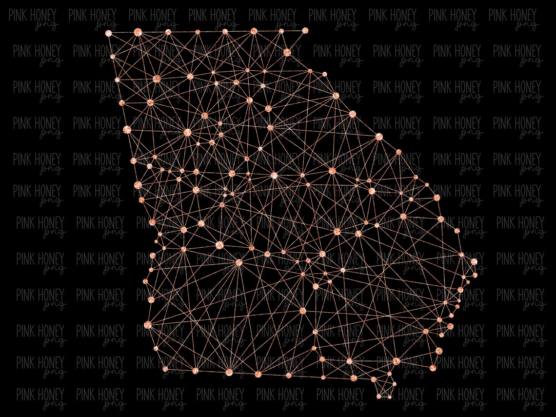 GLITTER Georgia Png Georgia Outline Png GA Digital Design Constellation ...