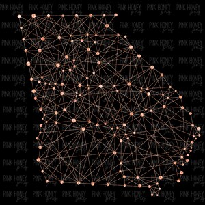 GLITTER Georgia Png Georgia Outline Png GA Digital Design Constellation ...
