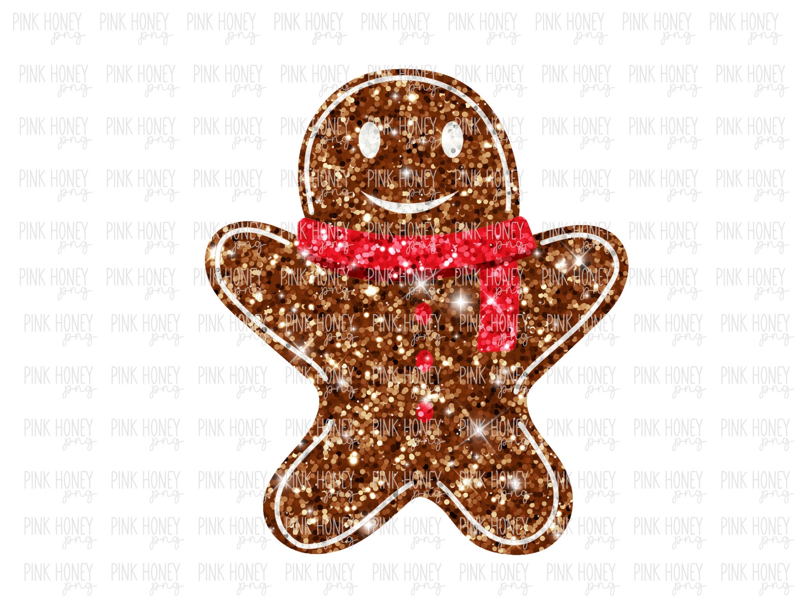 Glitter Gingerbread Man PNG Glitter Christmas Digital Download Cute ...